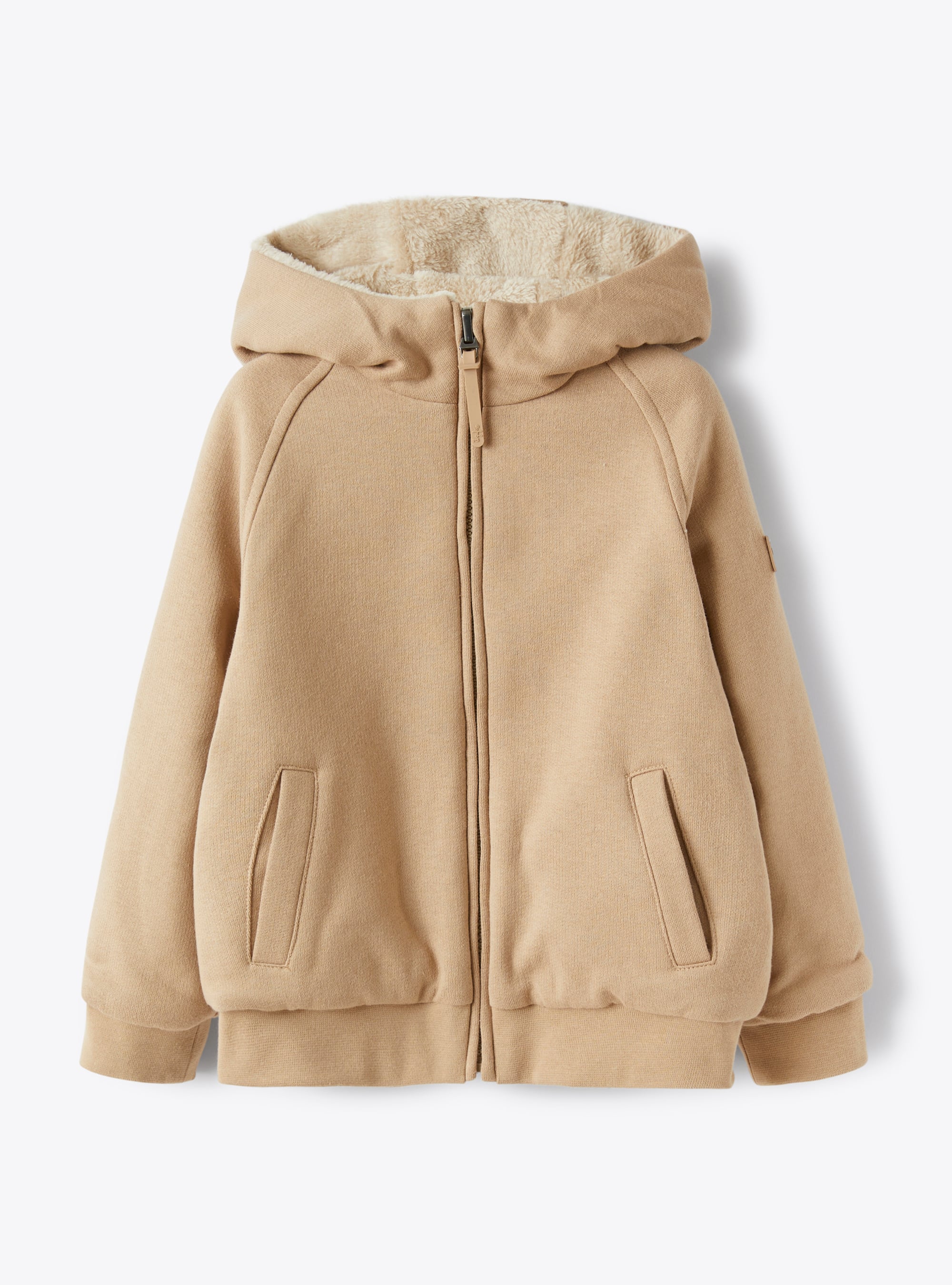 Reversible sweatshirt in faux fur | Il Gufo