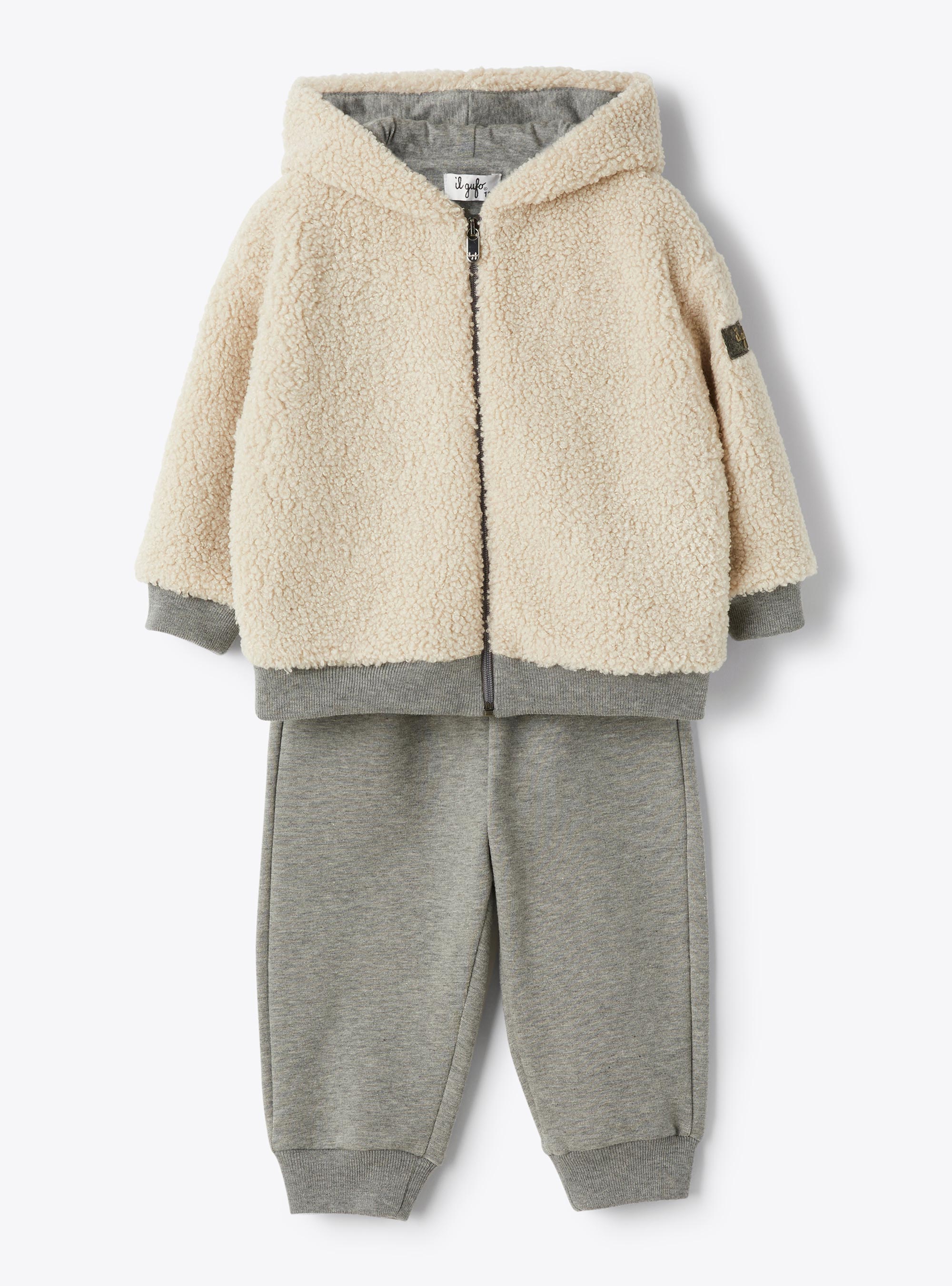 Fleece and curly fabric set | Il Gufo