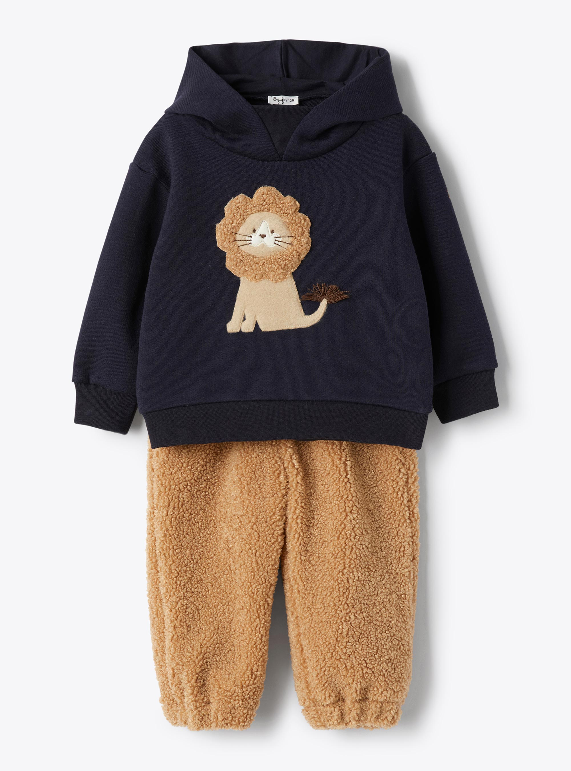 Fleece and curly fabric set | Il Gufo