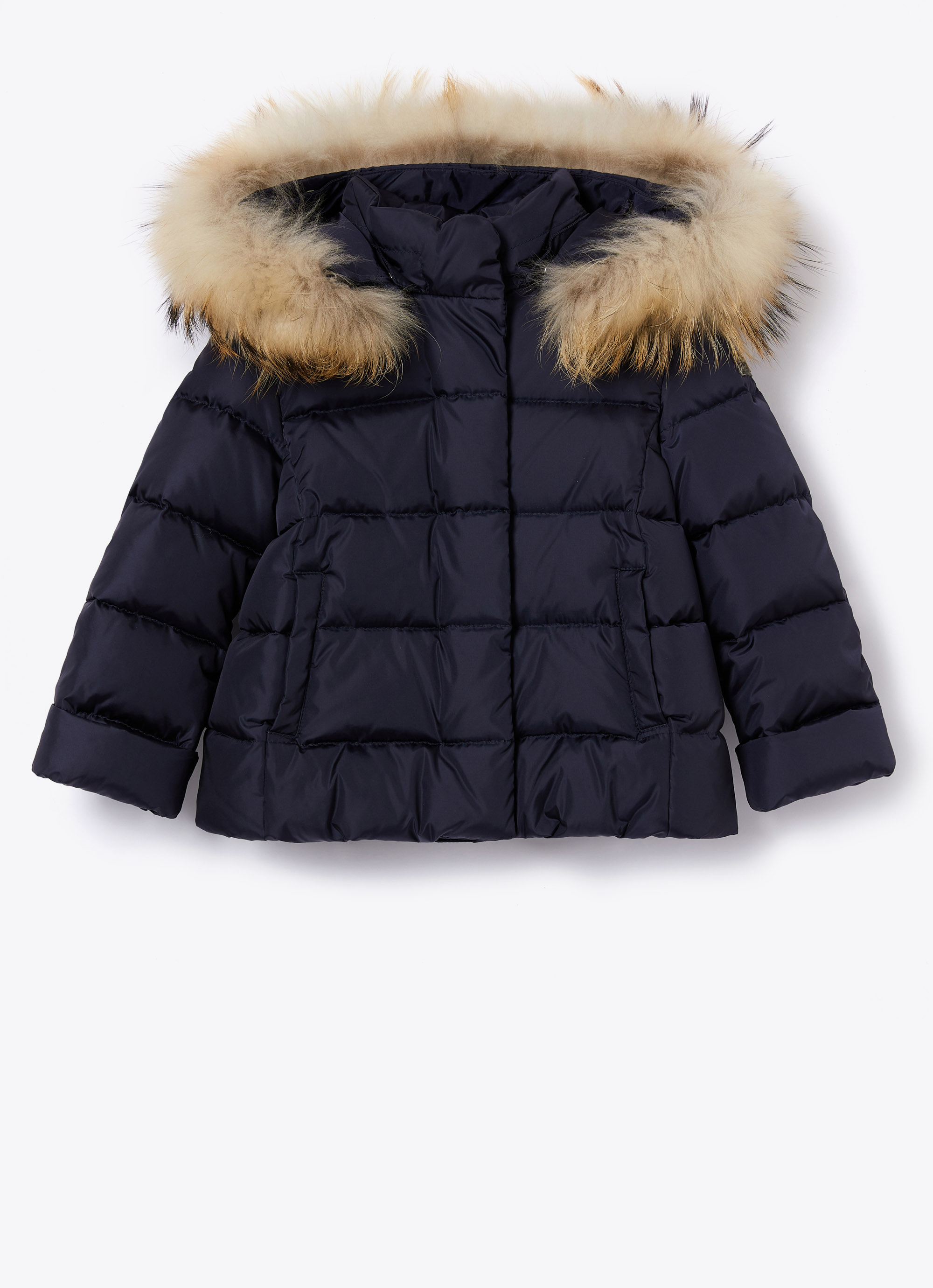 Down jacket with hood in nylon | Il Gufo